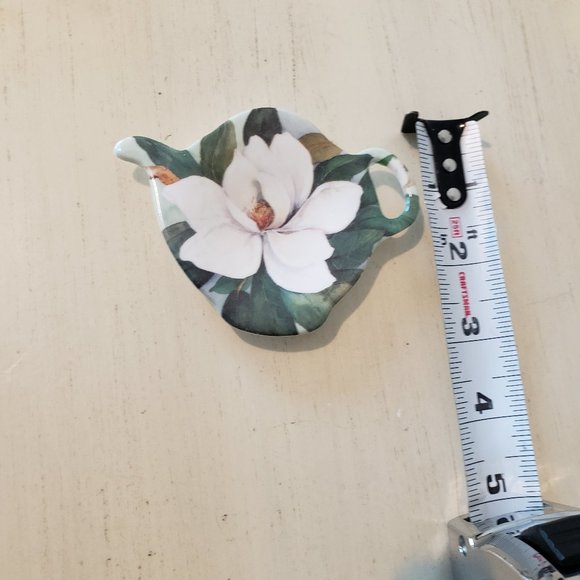 Dining | Melamine Tea Bag Holder Teapot Tea Pot Shape Magnolia White ...